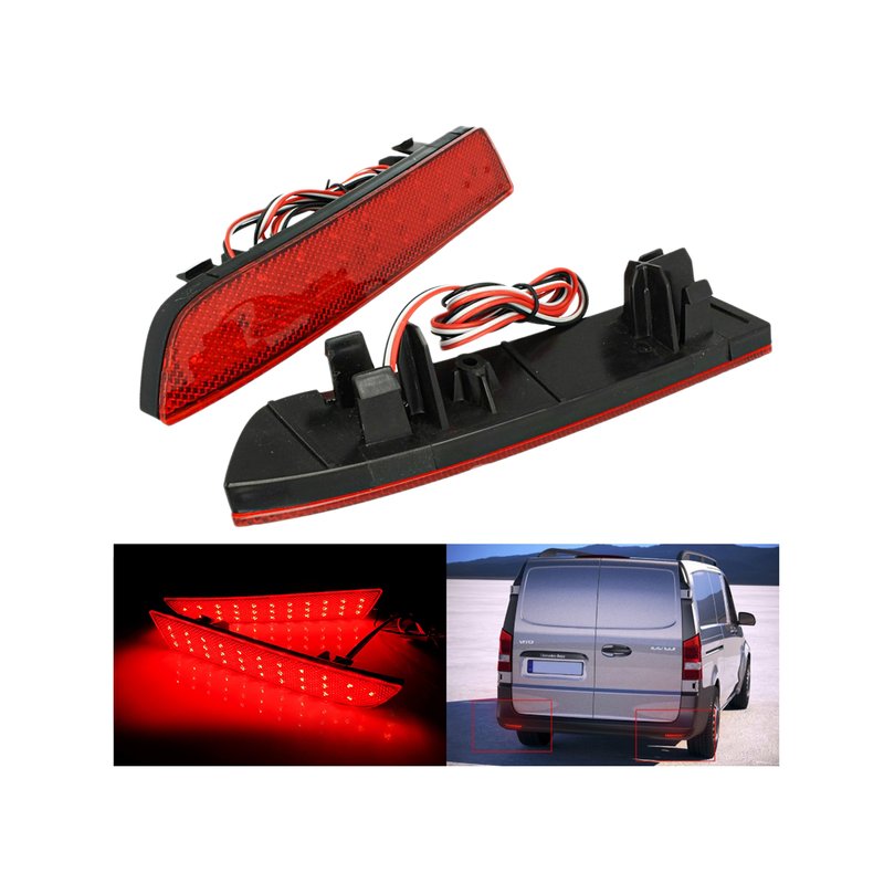 Kit 2 Fanali Posteriori A Led Rosso Per Mercedes Benz Vito Box W447 OEM